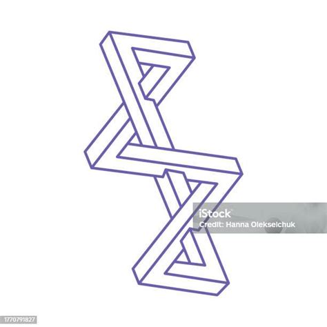 불가능한 모양 착시 문신 벡터 광학 예술품 기하학적 도형 0명에 대한 스톡 벡터 아트 및 기타 이미지 0명 3차원 형태