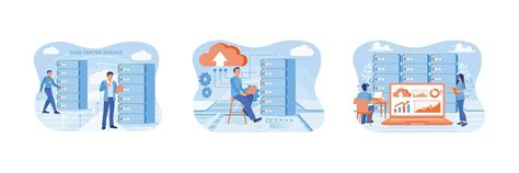 A Man Stores Business Data In A Data Center Connected In A Cloud Computing Service 55619302