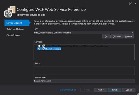 I M Not Able To Update Service Reference After Creating The Service On A Net Standard