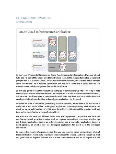 Oracle Cloud Infrastructure Foundations Pdf Pdf Virtualization