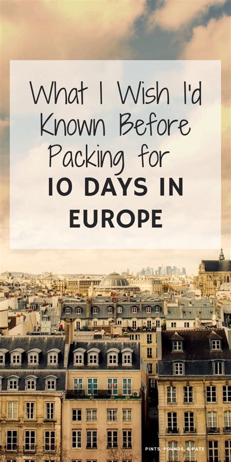 Packing For 10 Days In Europe Europe Travel Packing Europe Travel