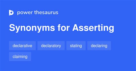 Asserting Synonyms 566 Similar Words And Phrases