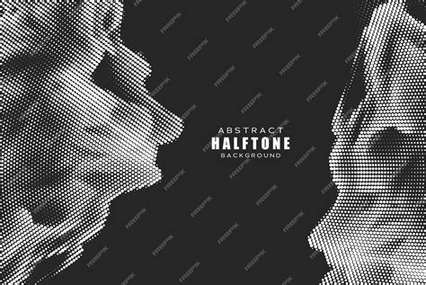 어두운 회색 배경에 점에서 하프톤 벡터 배경 추상 물결 모양의 인물 프리미엄 벡터
