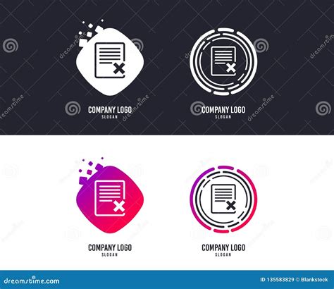 Delete File Sign Icon Remove Document Symbol Vector Stock Vector Illustration Of Creative