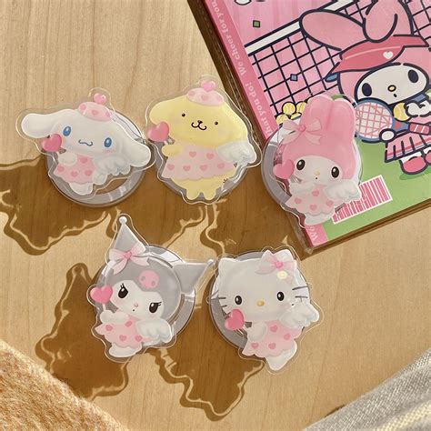 💗빠른출고💗산리오 마이멜로디 쿠로미 키티 폼폼푸린 시나모롤 스마트톡 맥세이프스마트톡 거치대 자석 에이블리