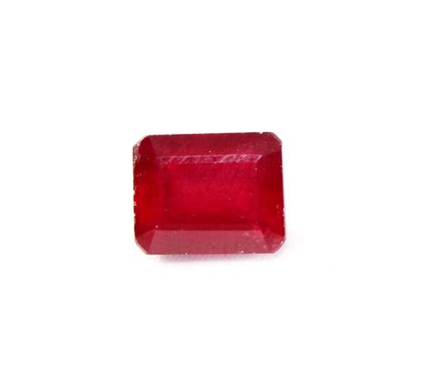 High Quality Ruby Rectangle Faceted Gemstone Emerald Cut Ruby Etsy