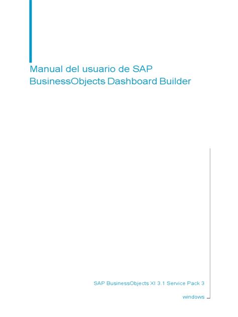 Manual Del Usuario De Sap Businessobjects Dashboard Builder Pdf