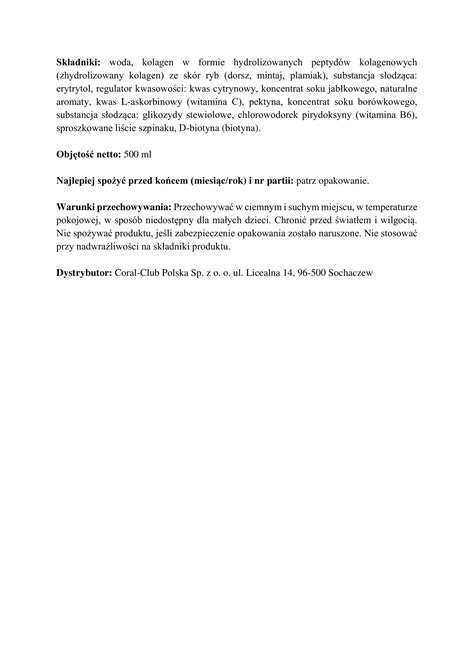 Promarine Collagen Peptides - 3 opakowania po 10 fiolek | Coral Club ...