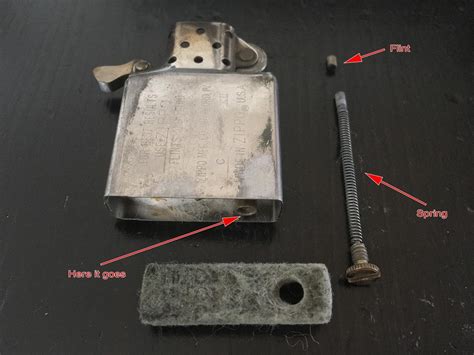 Zippo Lighter All Parts