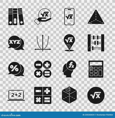 Set Square Root Of X Glyph Calculator Abacus Graph Schedule Chart Diagram XYZ Coordinate