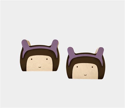 Buy Dorothy Purple Pull Wooden Knobs Girl Shaped At 31 Off Online