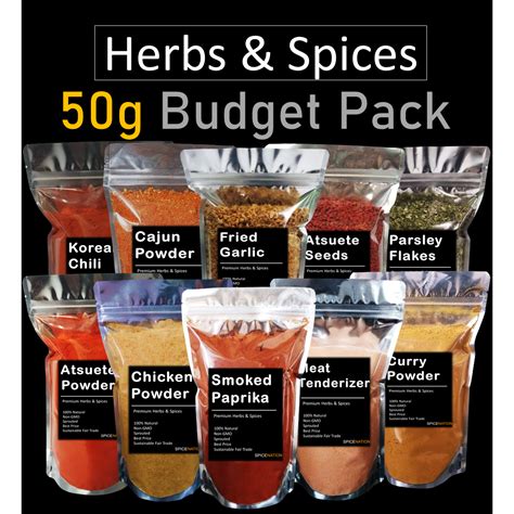 Herbs And Spices 50g Trial Pack Shopee Philippines