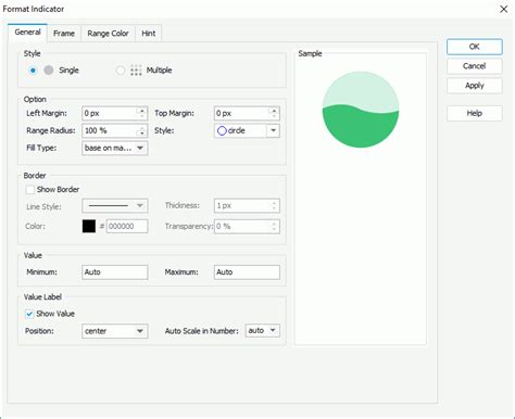 Format Indicator Dialog Box Logi Analytics