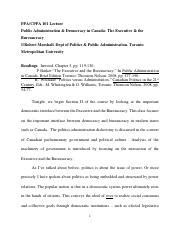 Understanding The Executive Bureaucracy Relationship In Canada Course Hero