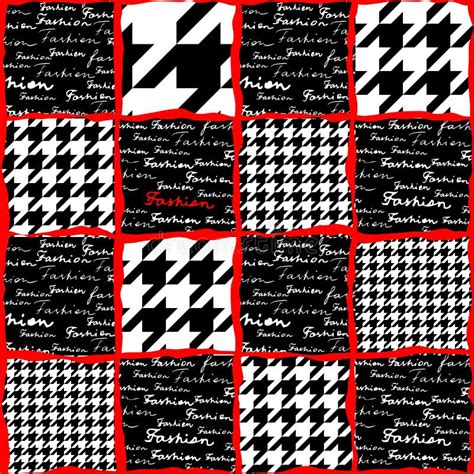 Houndstooth Pattern Stock Vector Illustration Of White 21753833