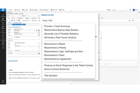 Psa Ai Assistance Connectwise Sidekick™ For Psa