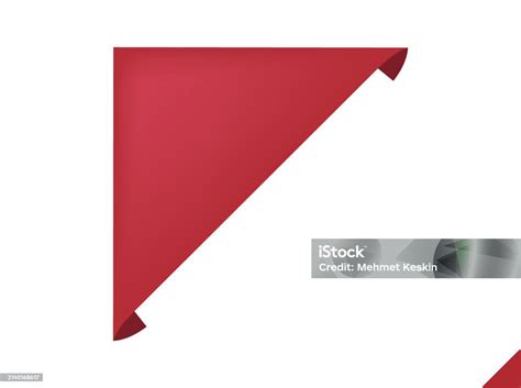 Red Banner Sticker Blank Simple Clipart Desing Vector Art Eps10 Stock
