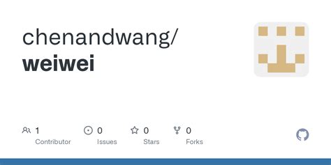 GitHub Chenandwang Weiwei