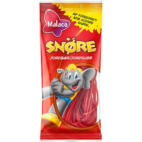 Malaco Strawberry Shoe String Chewy Candy 94 G 3 30 Oz Made In Sweden