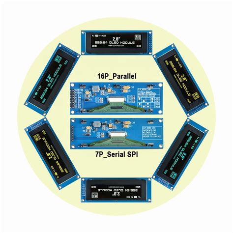 RTS Real OLED Display 2 8 25664 256 64 100X35MM SSD1322 Parallel Serial SPI Graphic LCD Module