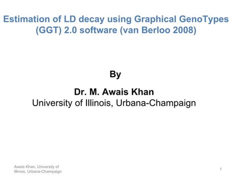Estimation Of Linkage Disequilibrium Using Ggt2 Software Ppt Genetics Science