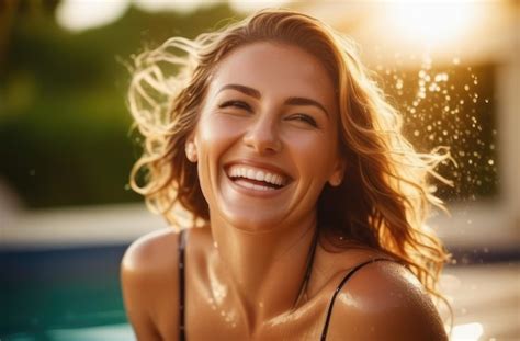 Premium Photo Sexy Caucasian Woman Having Fun Enjoying Vacation In