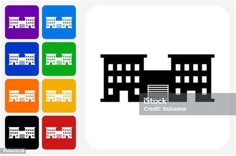 生成圖示方形按鈕集向量圖形及更多公寓圖片 公寓 圖標集 圖示 Istock