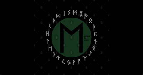 Green Ehwaz Elder Futhark Rune Viking Pagan Symbol Symbols