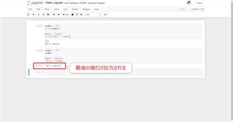 Python初心者向けjupyter Notebookでprint関数・セルの最後の値を出力する方法 隣it