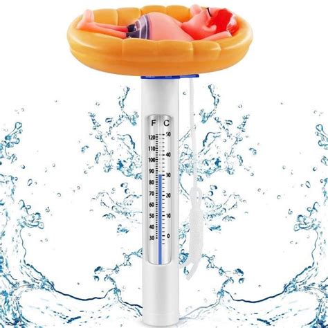 Thermomètre de Piscine Flottant Thermomètre Flottant Piscine avec Corde