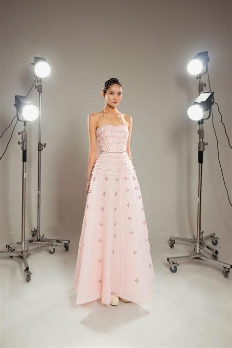Pink Crystal Embellished A Line Maxi Dress Cult Mia Happy Clothing