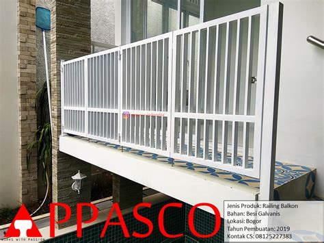 Railing Balkon Putih Minimalis Di Bogor Jual Kanopi Tralis