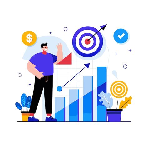 Aiming High Target Mission Plan Strategy Achieve Premium Ai Generated Vector