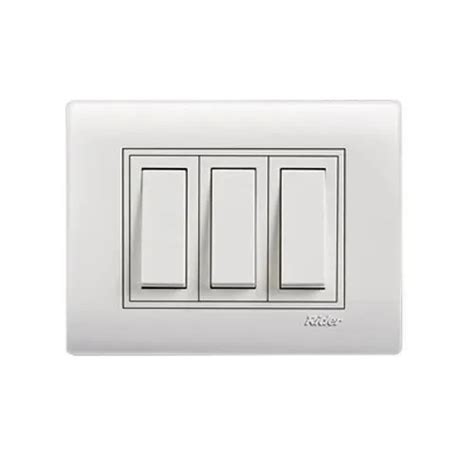 White 220 V 1 Module Plastic Electric 1 Way Modular Switch For Home At