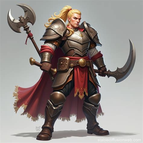 A Warrior Character That Can Be Used As A Mobile Rpg Game Character