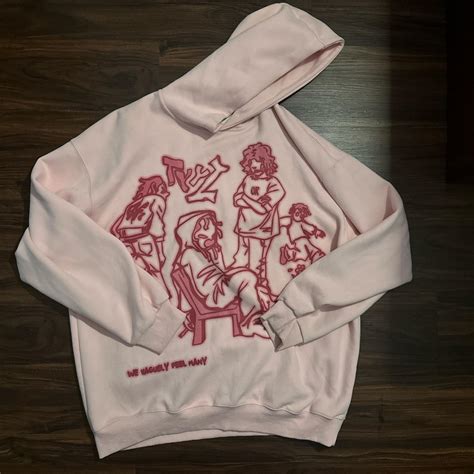 Pink Oversized Graphic Hoodie Aelfric Eden Used Depop
