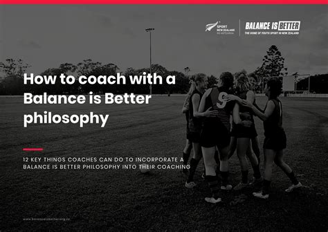 Eguide How To Coach With A Balance Is Better Philosophy Balance Is