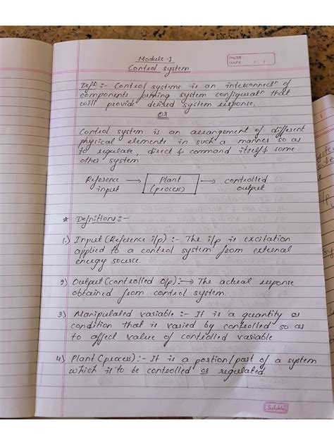 Control System Notes 1 Pdf