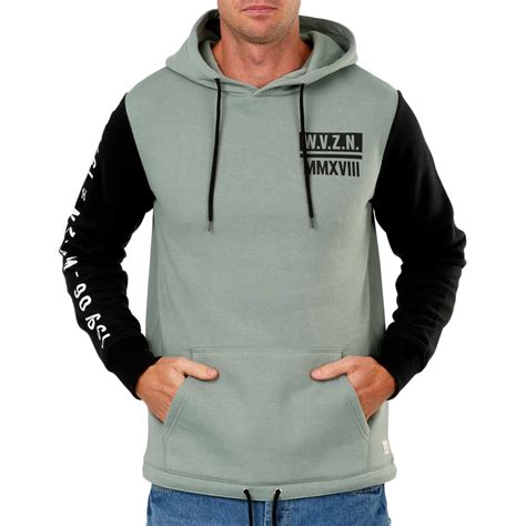 Wave Zone Mens Draw Cord Hoodie Green Big W