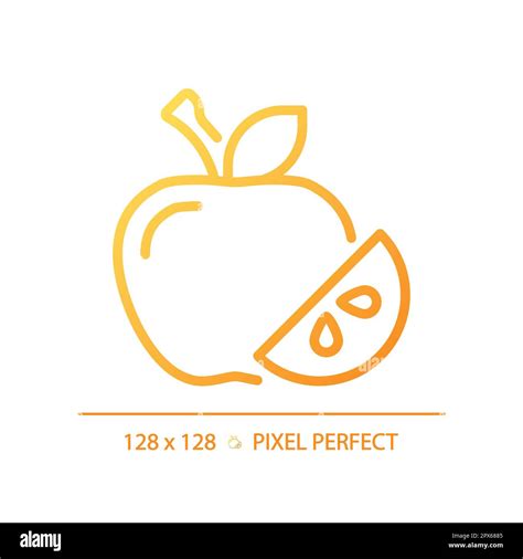 Fruits Pixel Perfect Gradient Linear Vector Icon Stock Vector Image And Art Alamy