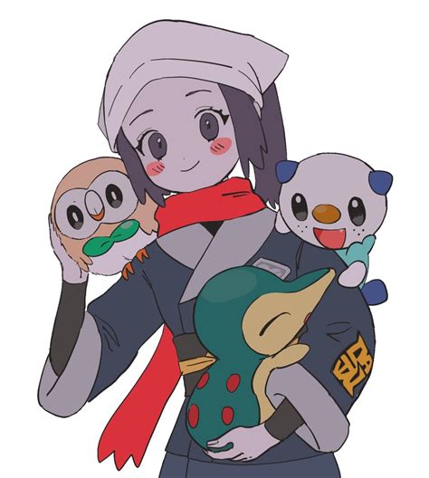 Akari Rowlet Oshawott And Cyndaquil Pokemon And 2 More Drawn By
