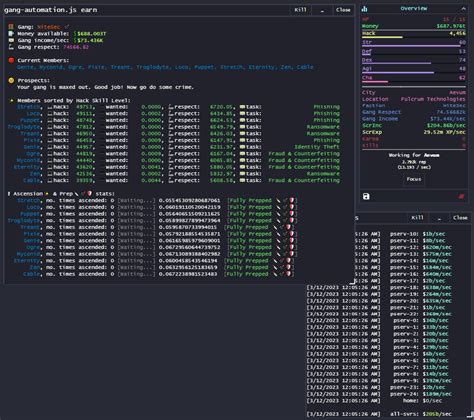 i modified my gang automation script and updated the gang hud r bitburner