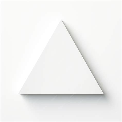 Premium Photo Minimalist White Triangle Illustration On Isolated