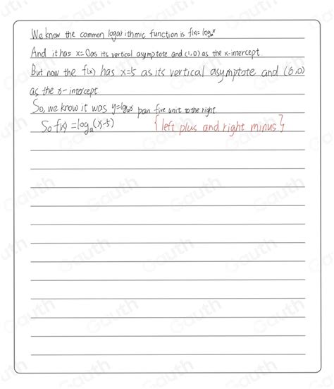Solved Type The Correct Expression In The Box Which Logarithmic Function Has X5 As Its