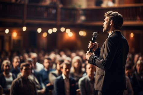 Premium Ai Image Conference Wisdom Handsome Speaker Explores The Power Of Generative Ai