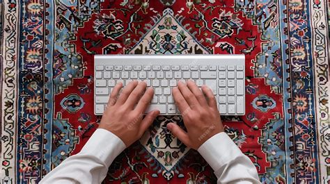 Arab Programmer Working On Split Ergonomic Keyboard In A Cozy Workspace