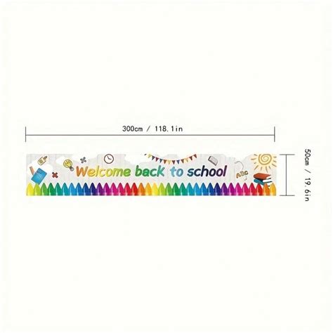 Welcome Back To School Banner First Day Classroom Office And Yard