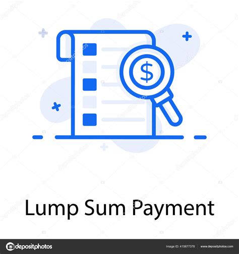 Flat Vector Design Lump Sum Payment Icon Stock Vector By