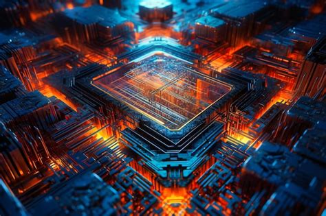 Premium Photo A Stunning Blue And Orange Scene Showcases An Abstract Binary Code Pattern