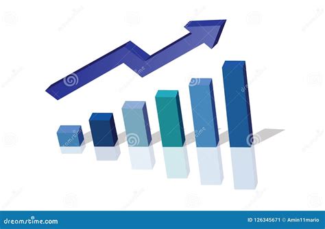 Color Economic Chart Vector Illustration Stock Vector Illustration Of Global Business